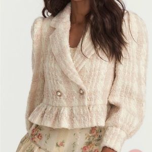 LoveShackFancy | Jackets & Coats | Loveshackfancy Jacket Winter White | Poshmark